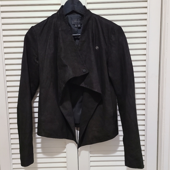 Theory | Jackets & Coats | Theory Kenza Draped Collars Suede Jacket ...